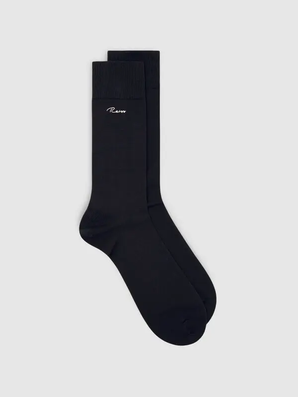 REISS Milo Cotton-blend Socks - Chocolate Brown
