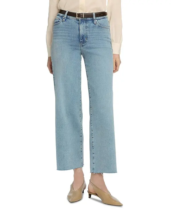 FRAME Le Slim High-rise Ankle Crop Palazzo Jeans - Spring Raw After