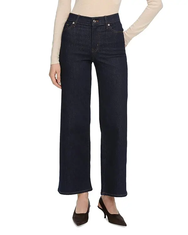 FRAME Le Slim High-rise Palazzo Crop Jeans