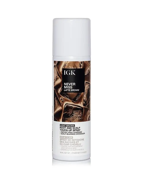 IGK Never Miss Root & Scalp Touch Up Spray 2 Oz - Latte Brown