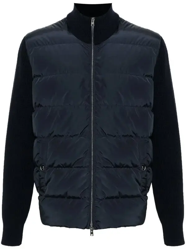 Herno Nylon And Wool Padded Cardigan