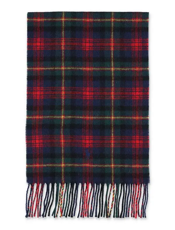 Ralph Lauren Check Wool Scarf - Red Multi