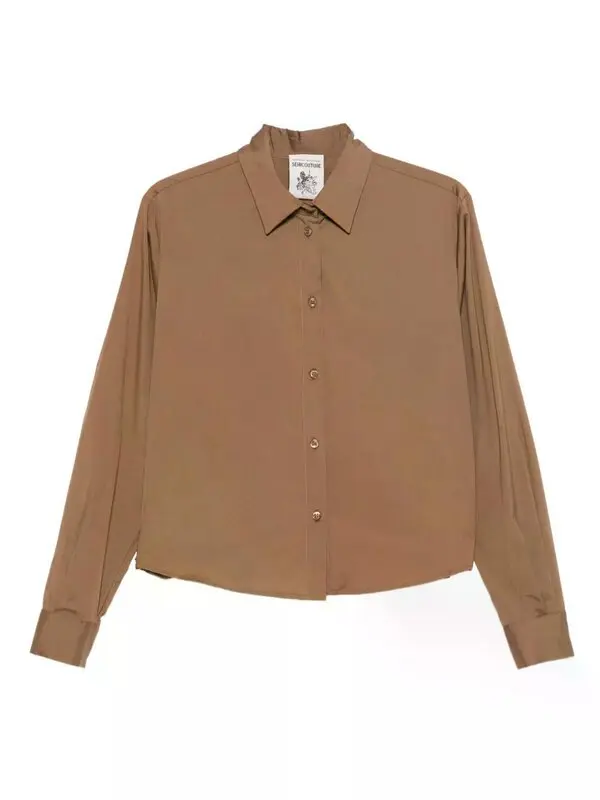 SEMICOUTURE Button-up Gathered Shirt