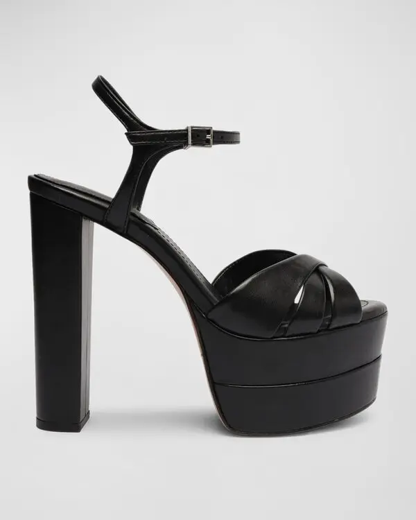 Schutz Keefa Leather Platform Sandals