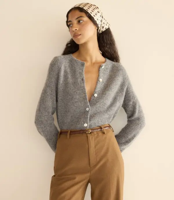 DÔEN Petra Cardigan - Dark Heather Grey