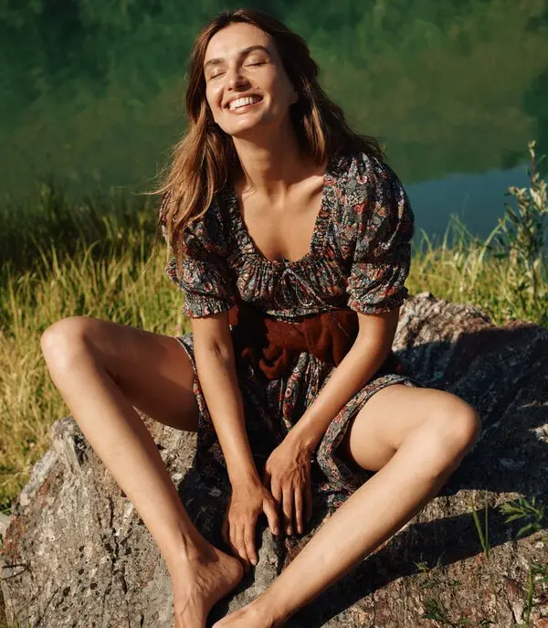 DÔEN Ischia Floral Dress - Wildberry Thicket