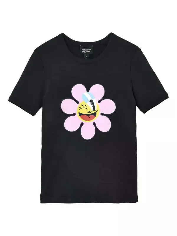 Marc Jacobs Flower-embellished Tee - Black