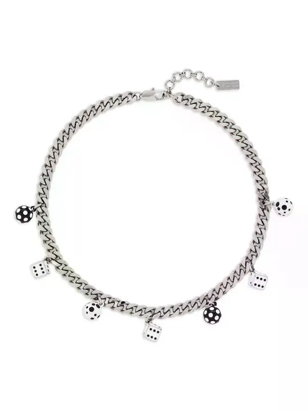 Marc Jacobs X Derrick Adams The Dice Charm Necklace - Silver