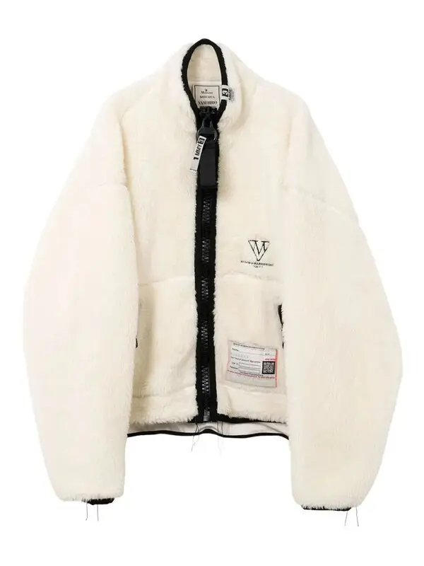 Mihara Yasuhiro Amateur Sewn Wide Back Boa Blouson - White