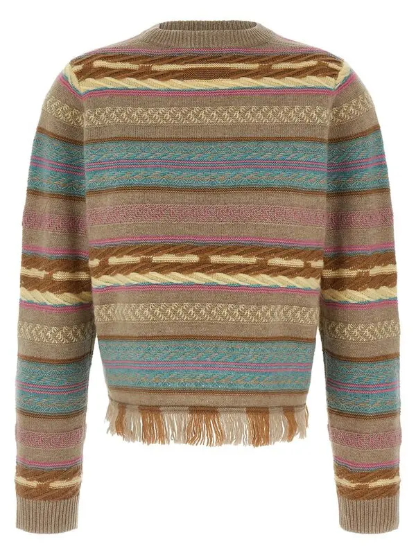 Guest In Residence Striped Wool And Cashmere Sweater - Multicolor
