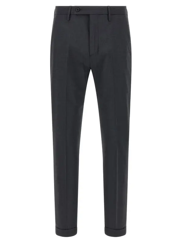 DEPARTMENT 5 Straight Leg Stretch Wool Chinos - Gray