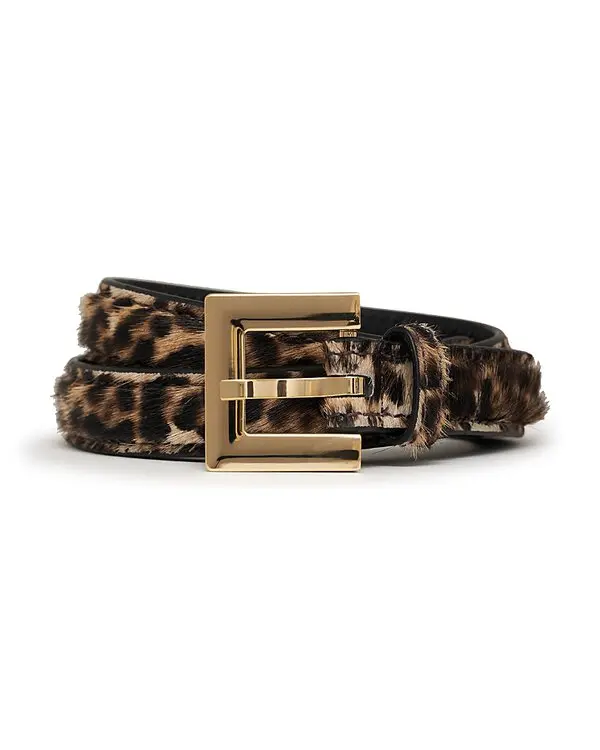 ANINE BING Nicola Calf Hair Belt - Leopard