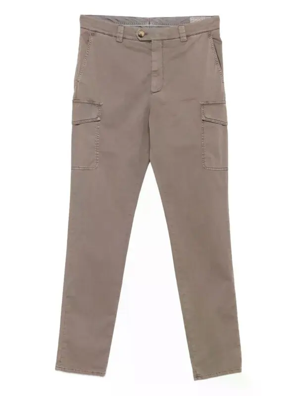 Brunello Cucinelli Cargo-pocket Cotton Trousers - Brown