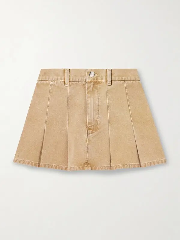 RÙADH The Kenna Pleated Mini Skirt - Brown