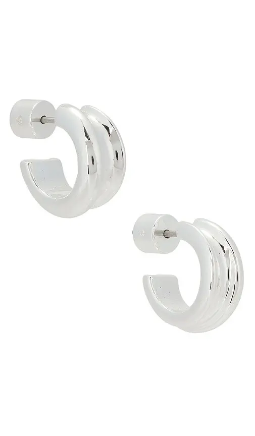 Jenny Bird Mini Lennon Hoops - Silver