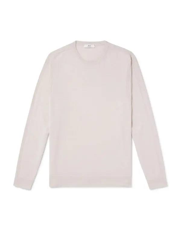 Mr P. Rib-detailed Merino Wool Sweater