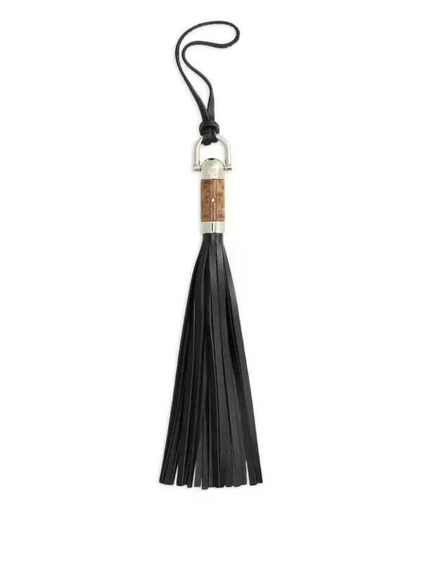 Ralph Lauren Leather-tassel Bag Charm - Black