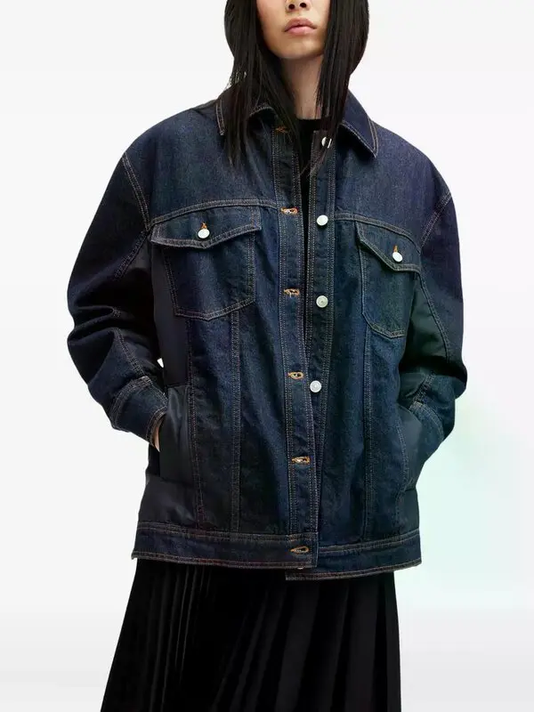 All Saints Dillan Denim Panelled Jacket