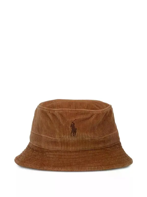 Ralph Lauren Corduroy Bucket Hat With Logo