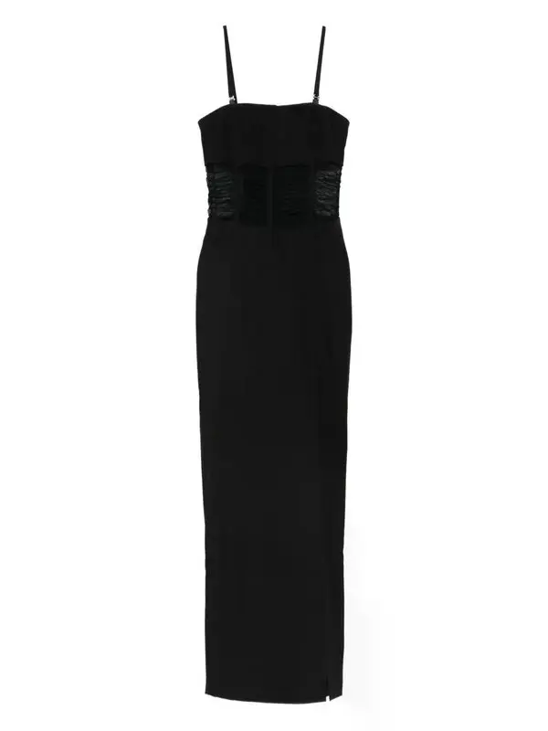 Patrizia Pepe Mesh-panelled Maxi Dress
