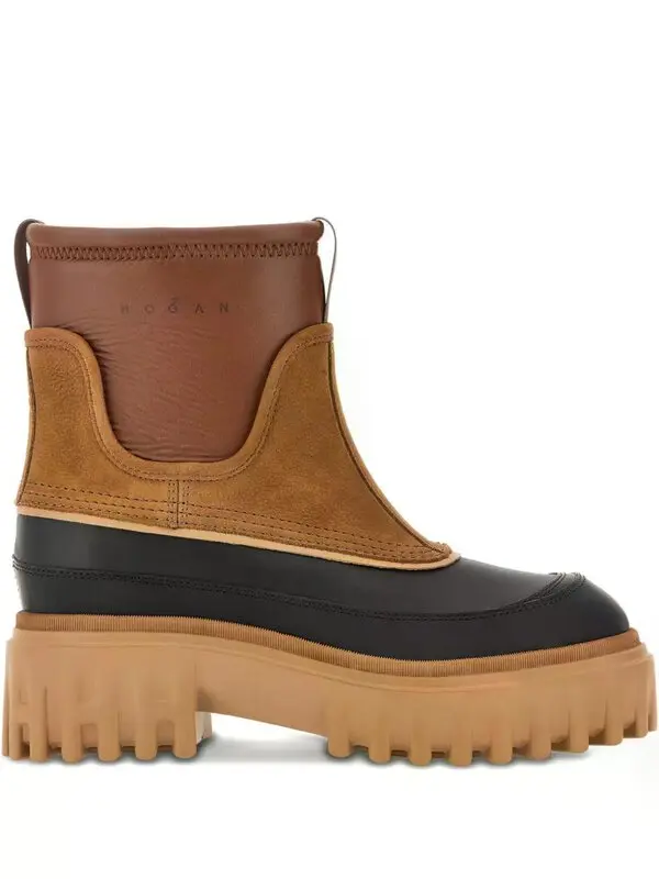 Hogan H700 Suede Leather Boots - Brown