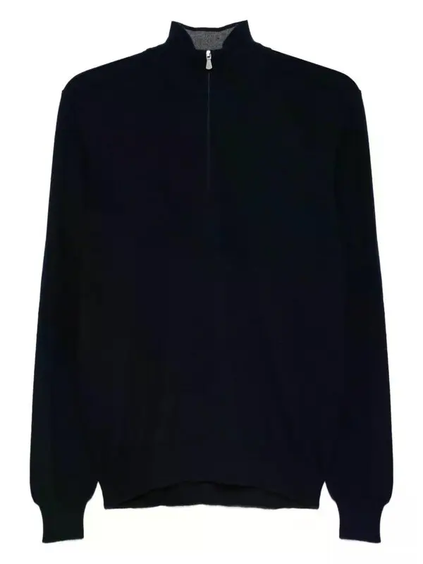 BARBA NAPOLI High-neck Zip-up Sweater