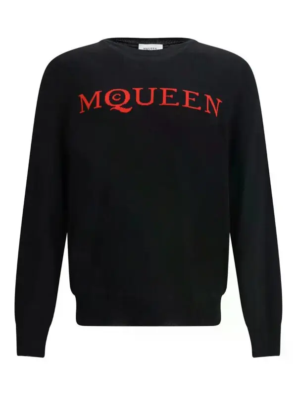 Alexander McQueen Logo-detail Crew-neck Sweater - Black