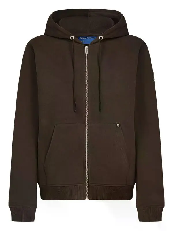 Karl Lagerfeld Patch Zip-up Hoodie