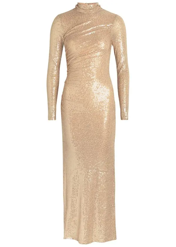 NEEDLE & THREAD Sequin-embellished Stretch-tulle Gown