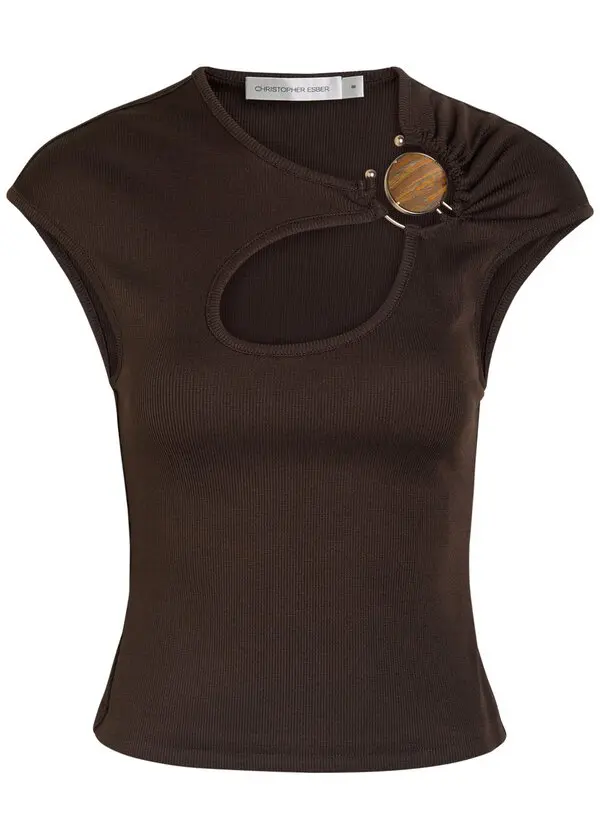 Christopher Esber Cut-out Jersey Top