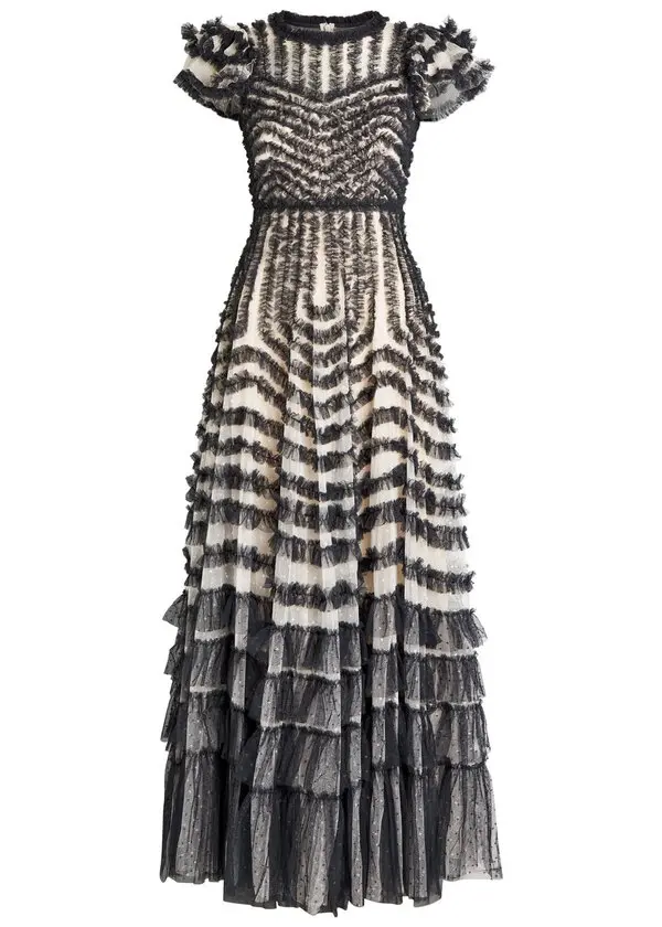 NEEDLE & THREAD La Vie En Rose Tulle Gown