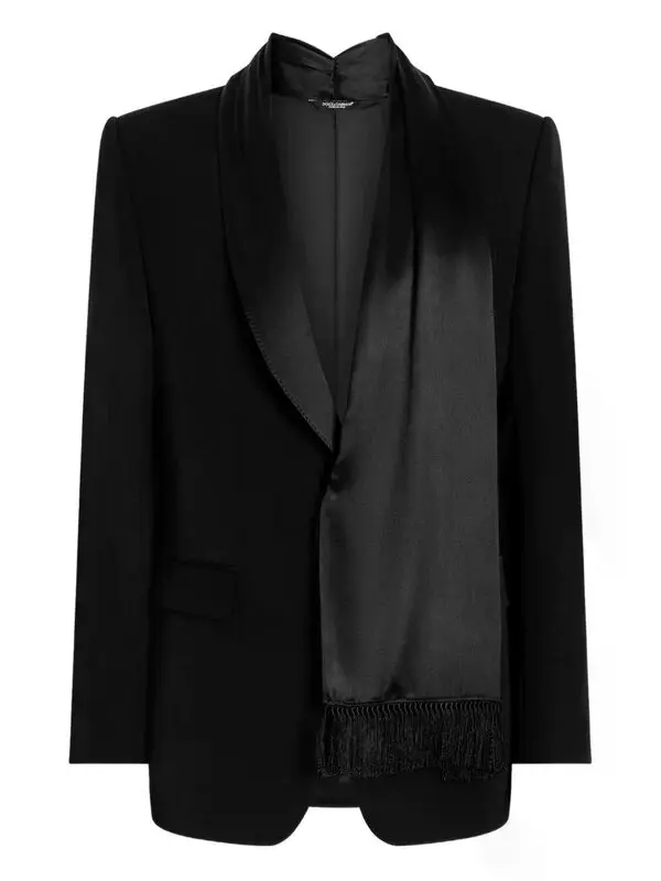 Dolce & Gabbana Shawl-lapels Fringed-detail Blazer