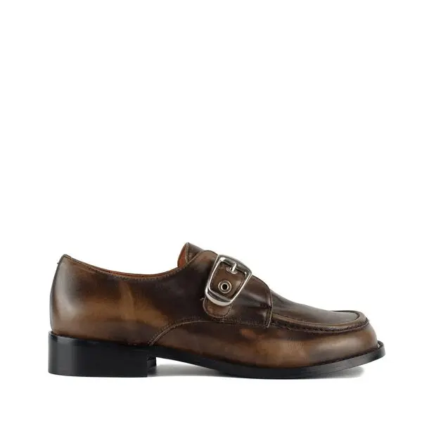 ANGEL ALARCON Leather Loafer With Buckle