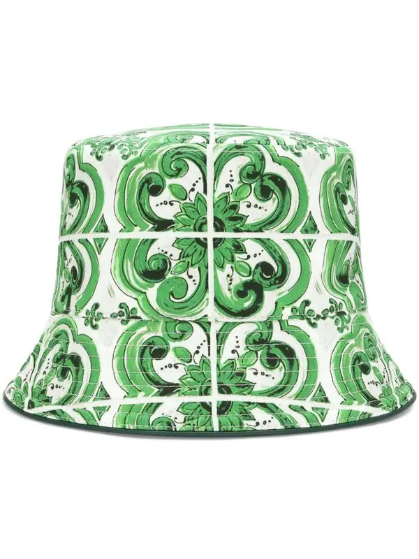 Dolce & Gabbana Majolica Bucket Hat - Green