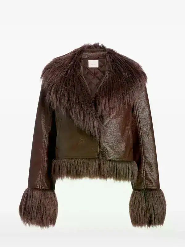 50着限定　fuga Mouton leather fur jacket 00 Cinq à Sept Faux Fur Jacket - Brown | Editorialist