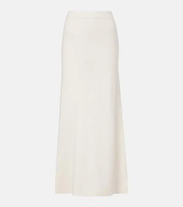 Max Mara Dorina Cashmere-blend Maxi Skirt - White