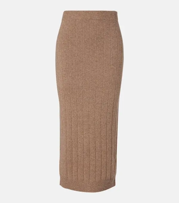 Max Mara Sante Cashmere Midi Skirt - Brown