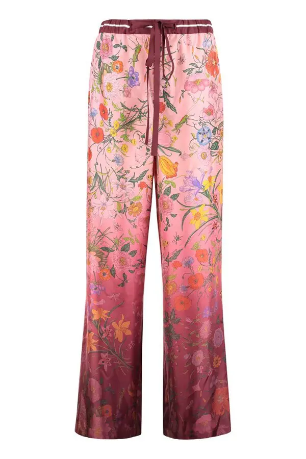 Gucci Silk Printed Pants
