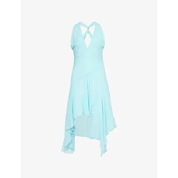 Bec & Bridge Twist-back Woven Midi Dress