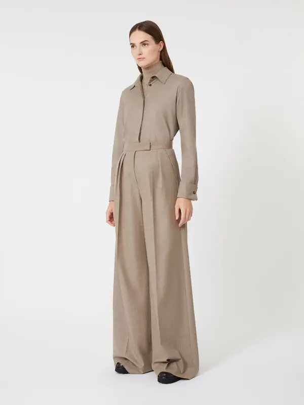 Max Mara Cashmere Foulé Shirt - Turtledove