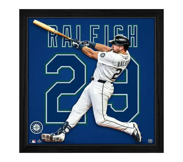 HIGHLAND MINT Cal Raleigh Seattle Mariners Impa Ct Jersey Frame