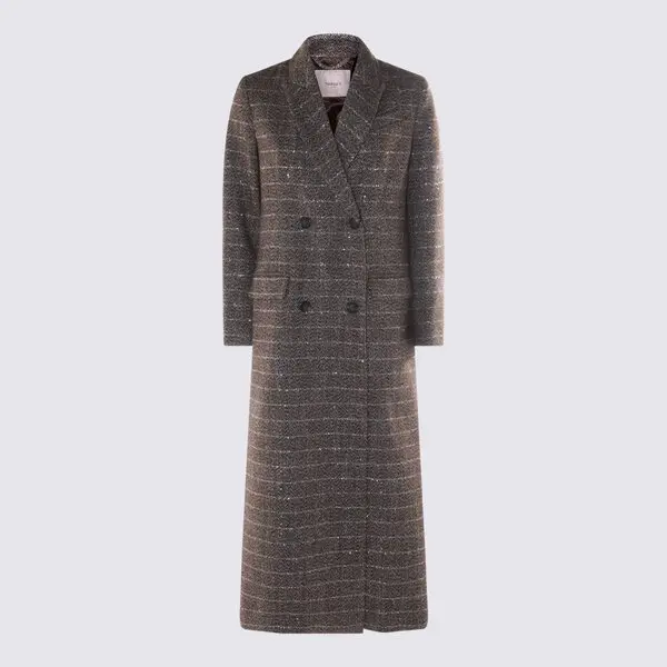TWINSET Herringbone Maxi Coat