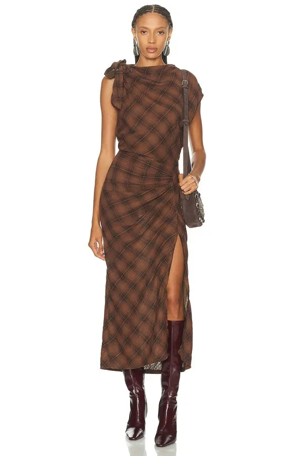 Isabel Marant Naerys Dress - Dark Bronze