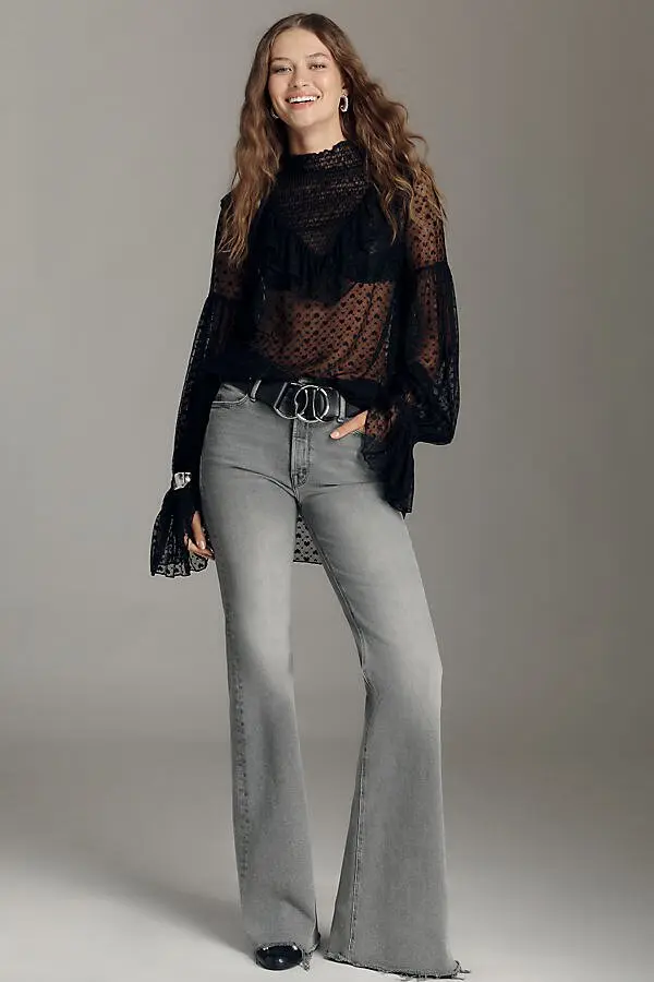 MOTHER The Doozy Fray High-rise Flare Jeans