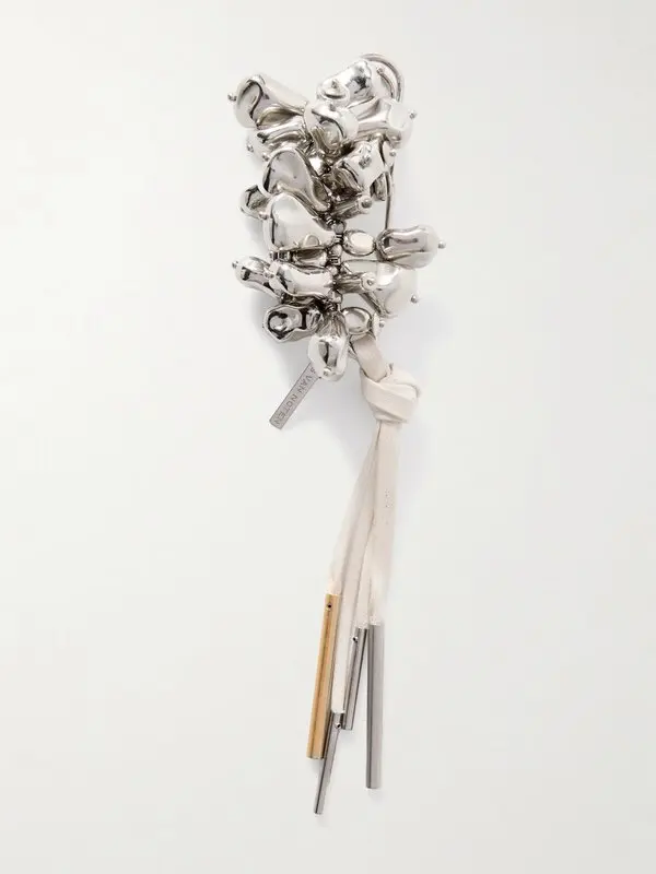 Dries Van Noten Silver- And Gold-tone Brooch - Cream