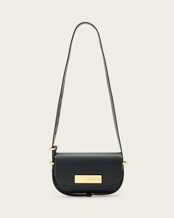 All Saints Etta Leather Satchel - Black