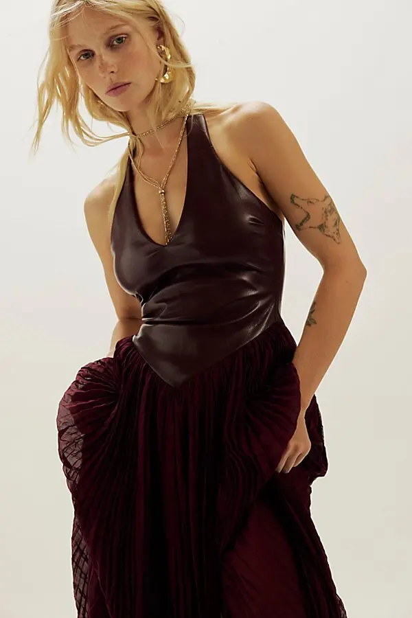 Delfi Rowena Maxi Dress - Bordeaux
