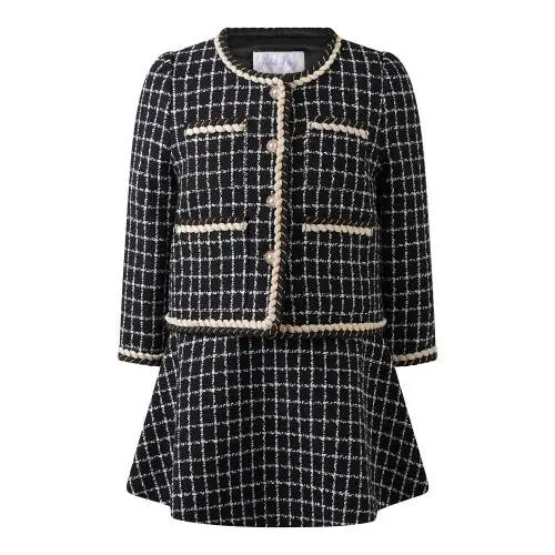 RACHEL RILEY Tweed Jacket & Skirt Set