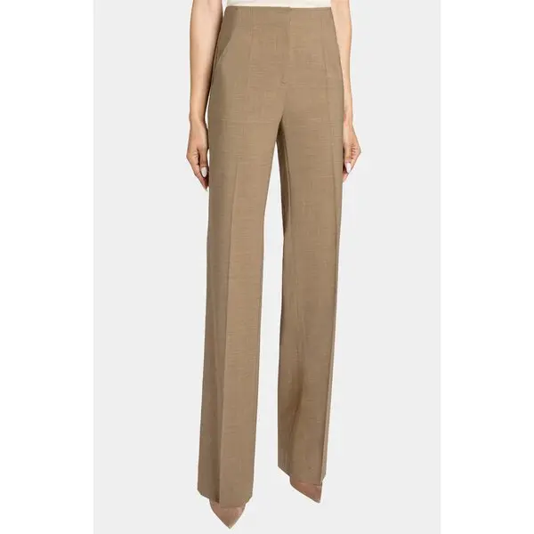 Santorelli Straight Leg Pants In Stretch Wool