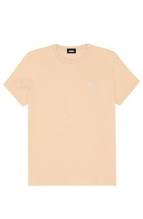 DALIX Bow Jersey Tee - Sand